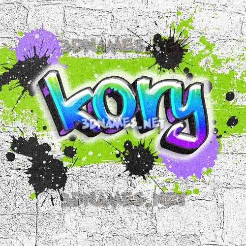 15 3D Names for "kory"