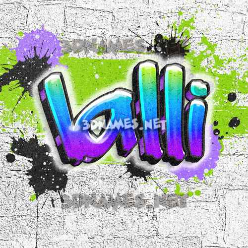 21 3D Names for "lalli"