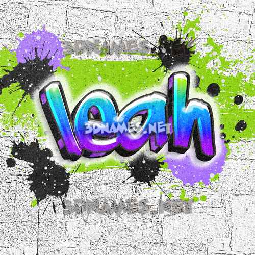 41 3D Names for "leah"