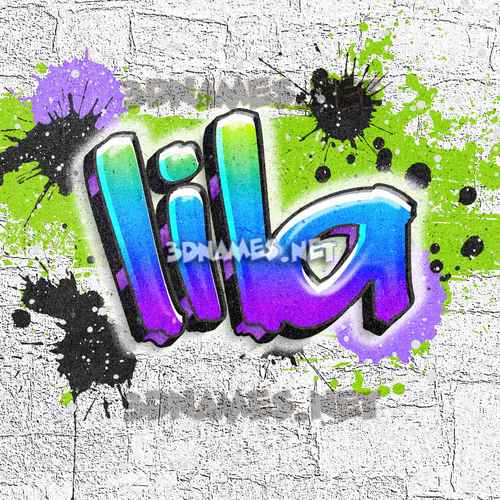 35 3D Names for "lila"