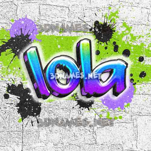 36 3D Names for "lola"