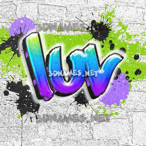 26 3D Names for "luv"