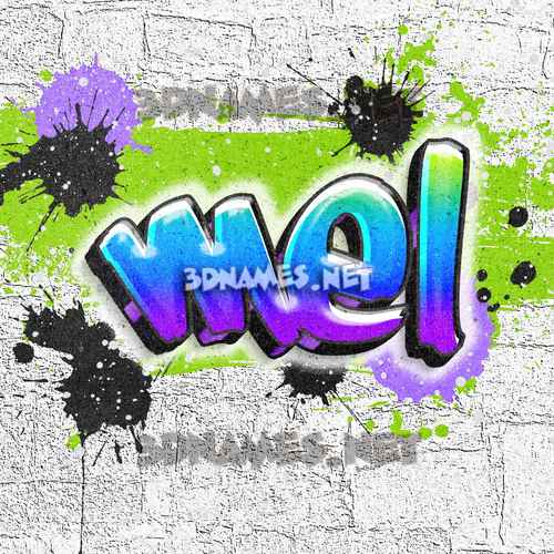Preview of Graffiti Grunge 3D name for "mel"