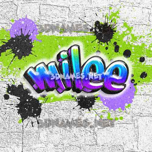 10 3D Names for "milee"