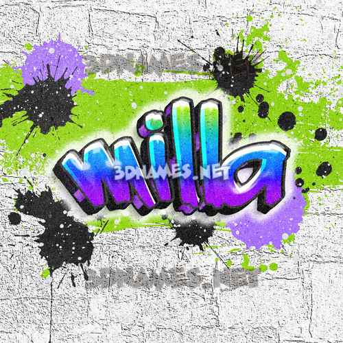 24 3D Names for "milla"