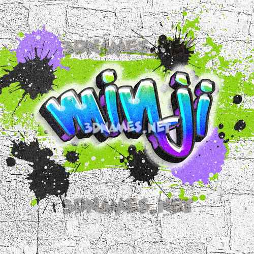 15 3D Names for "minji"