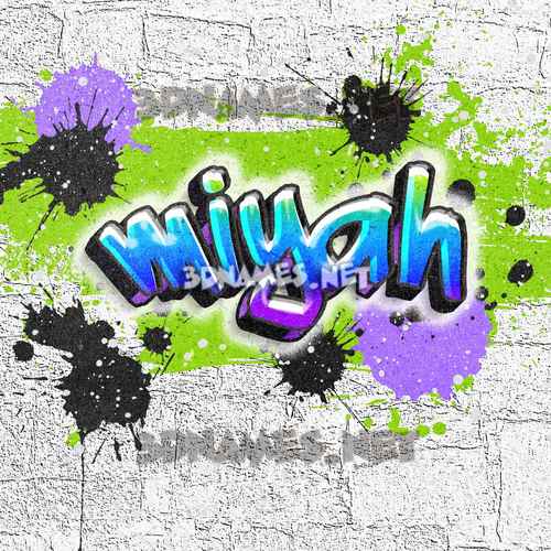 19 3D Names for "miyah"