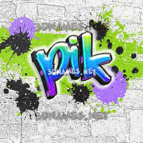 28 3D Names for "pik"