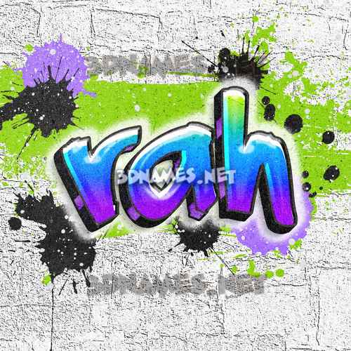 14 3D Names for "rah"