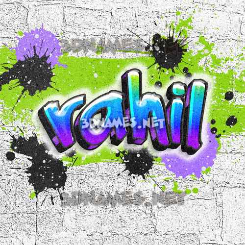 49 3D Names for "rahil"