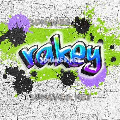 16 3D Names for "rakey"