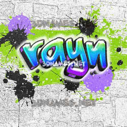 14 3D Names for "rayn"