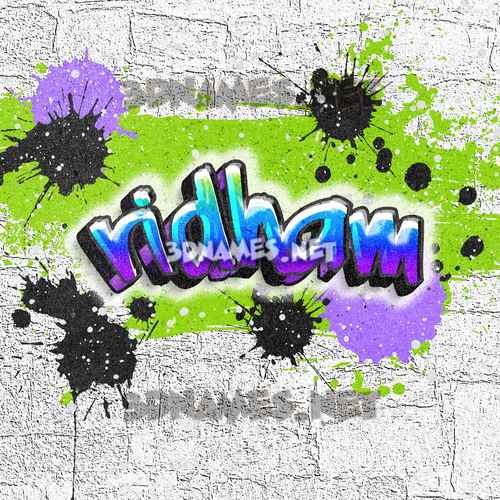 18 3D Names for "ridham"