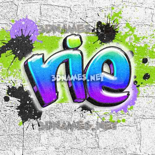 25 3D Names for "rie"