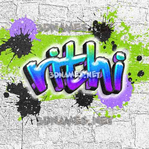 12 3D Names for "rithi"