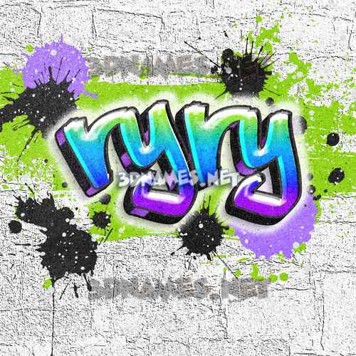 15 3D Names for "ryry"