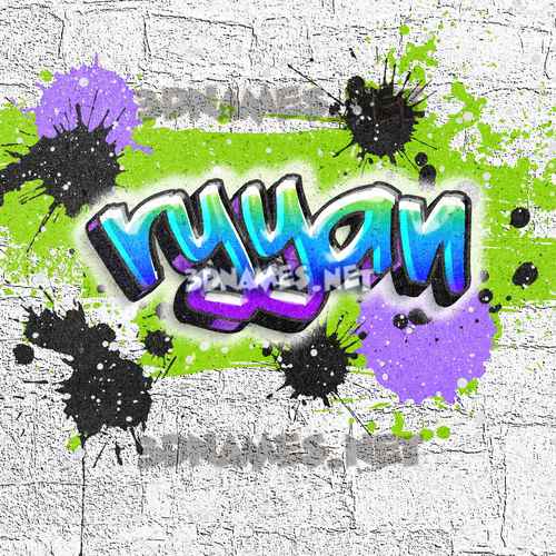15 3D Names for "ryyan"