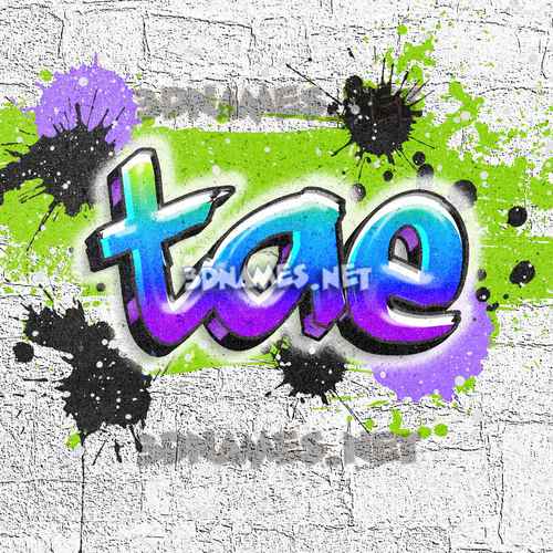 30 3D Names for "tae"