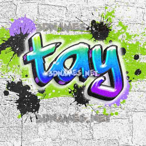 32 3D Names for "tay"