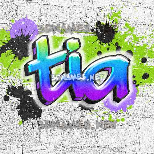 33 3D Names for "tia"