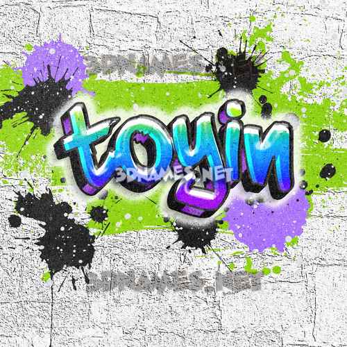 15 3D Names for "toyin"