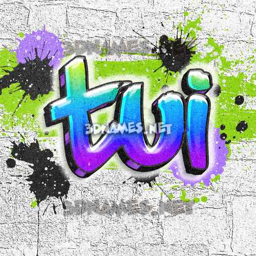 24 3D Names for "tui"