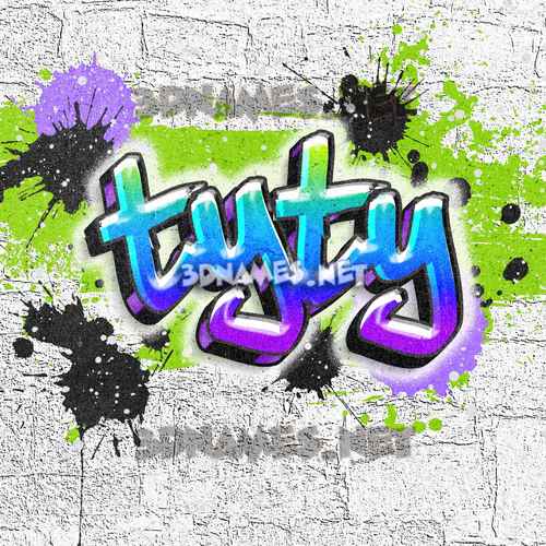 14 3D Names for "tyty"