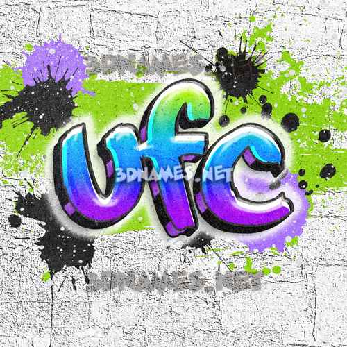 Preview of Graffiti Grunge 3D name for "ufc"