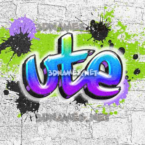 24 3D Names for "ute"