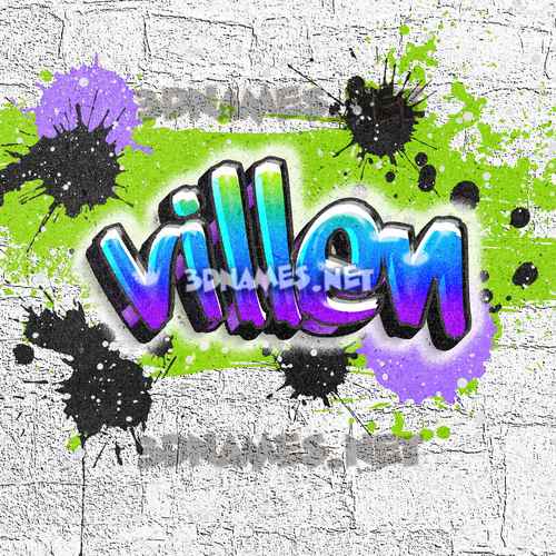 12 3D Names for "villen"