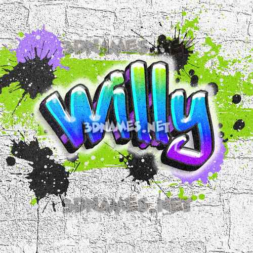 32 3D Names for "willy"