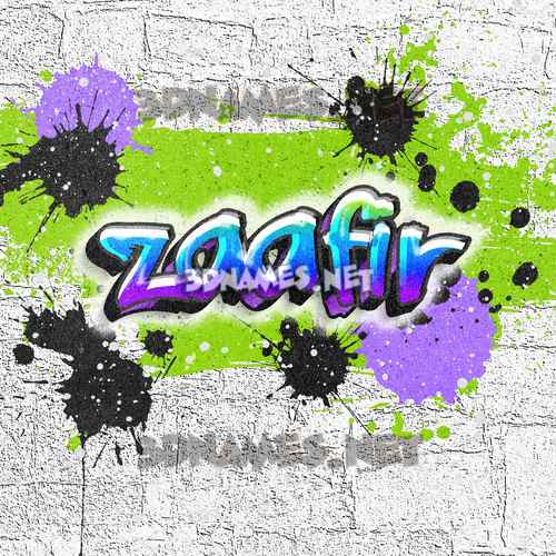 14 3D Names for "zaafir"