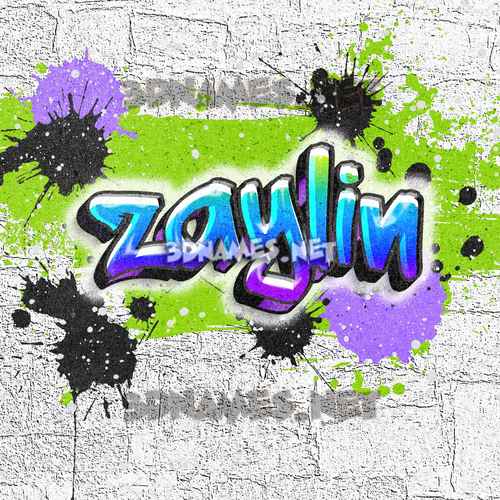 13 3D Names for "zaylin"