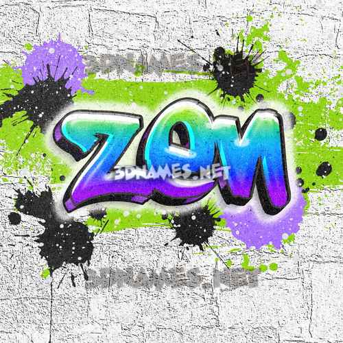 30 3D Names for "zen"