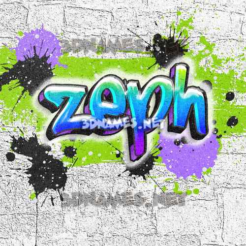 15 3D Names for "zeph"