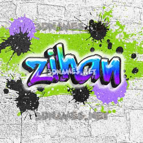 12 3D Names for "zihan"