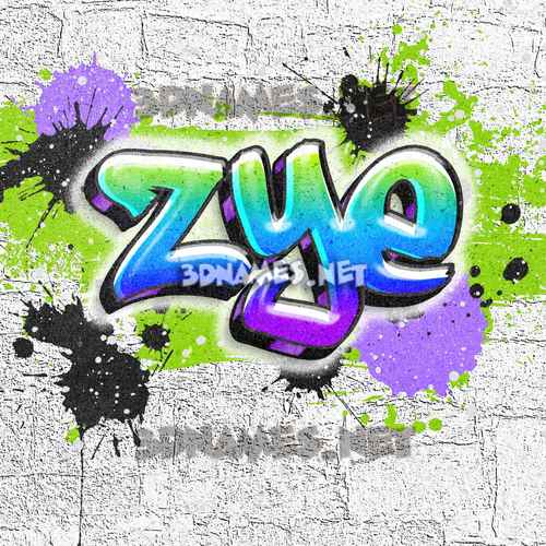 15 3D Names for "zye"