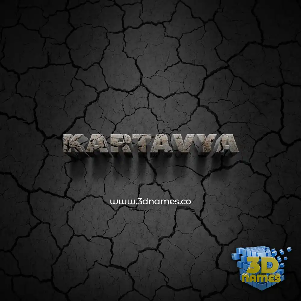 Preview of Cracked Stone 3D name for "kartavya"