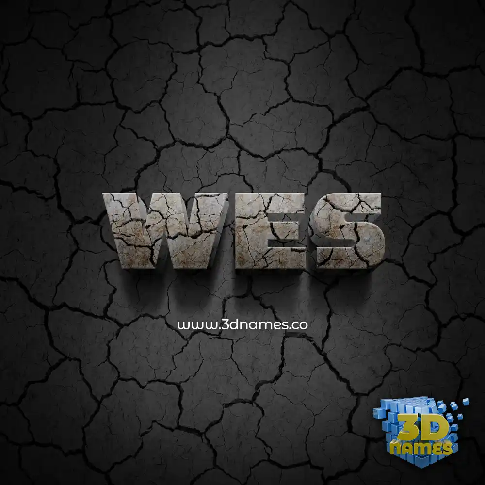 Preview of Cracked Stone 3D name for "wes"