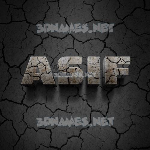 3d Asif Name Wallpaper