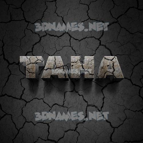 Preview of Cracked Stone 3D name for "taha"