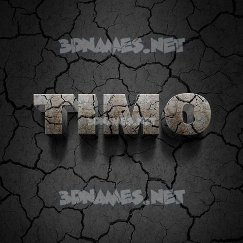 Preview of Cracked Stone 3D name for "timo"