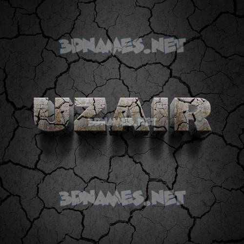 Preview of Cracked Stone 3D name for "uzair"