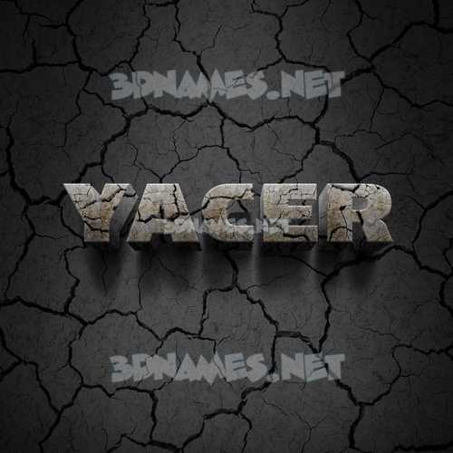 Preview of Cracked Stone 3D name for "yacer"