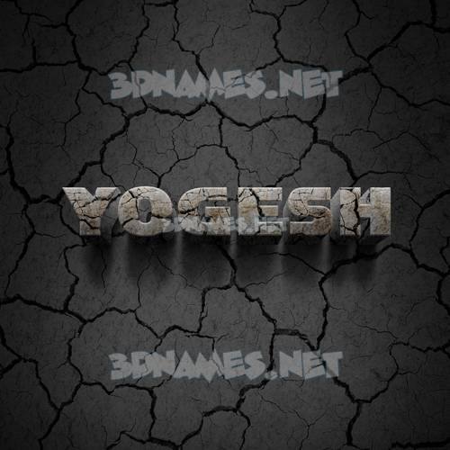 Preview of Cracked Stone 3D name for "yogesh"