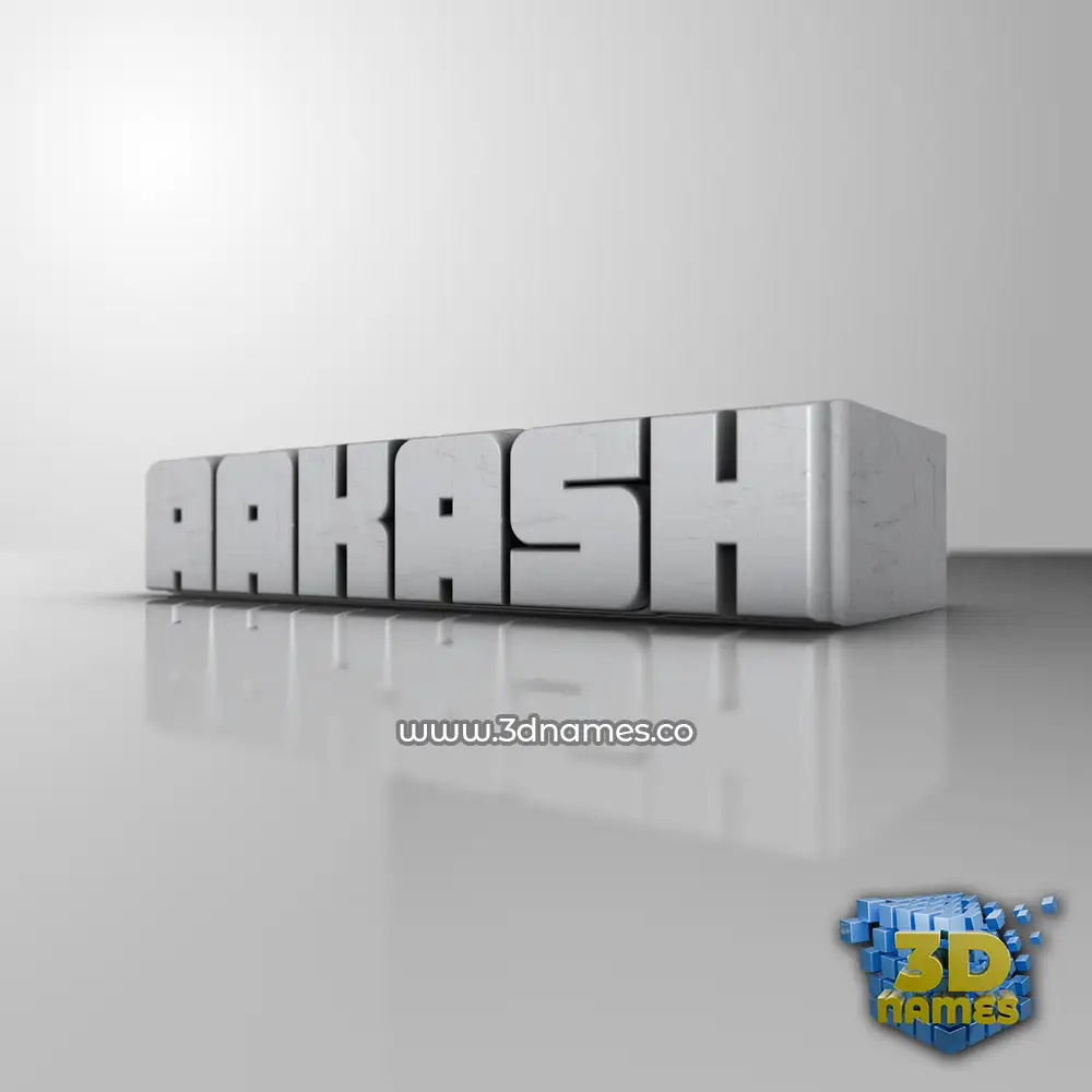 White Metro 3D Name Wallpaper for "aakash" | Custom Wallpaper | 3D Names
