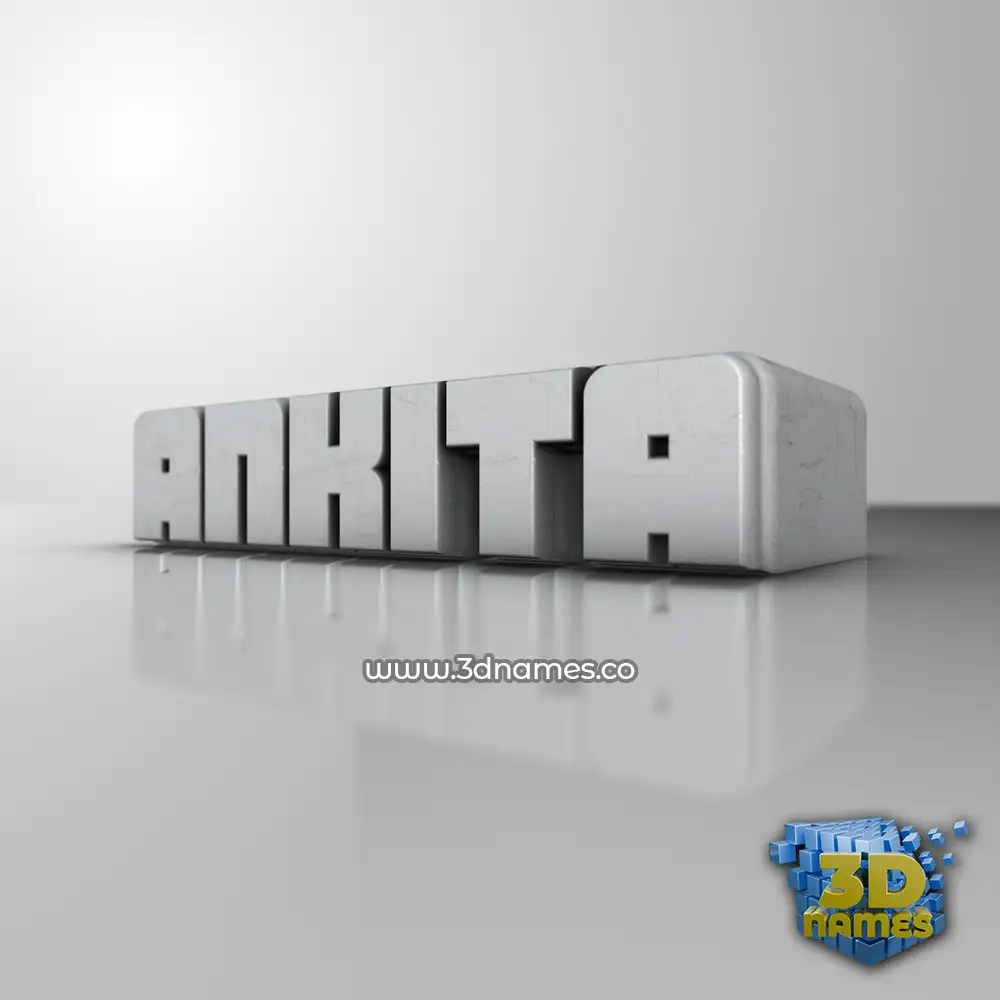 White Metro 3D Name Wallpaper for "ankita" | Custom Wallpaper | 3D Names