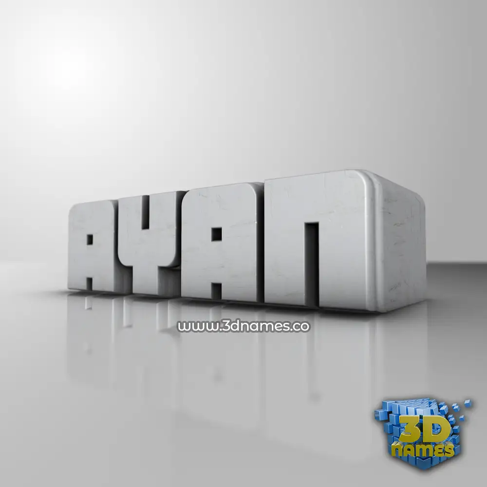 White Metro 3D Name Wallpaper for "ayan" | Custom Wallpaper | 3D Names