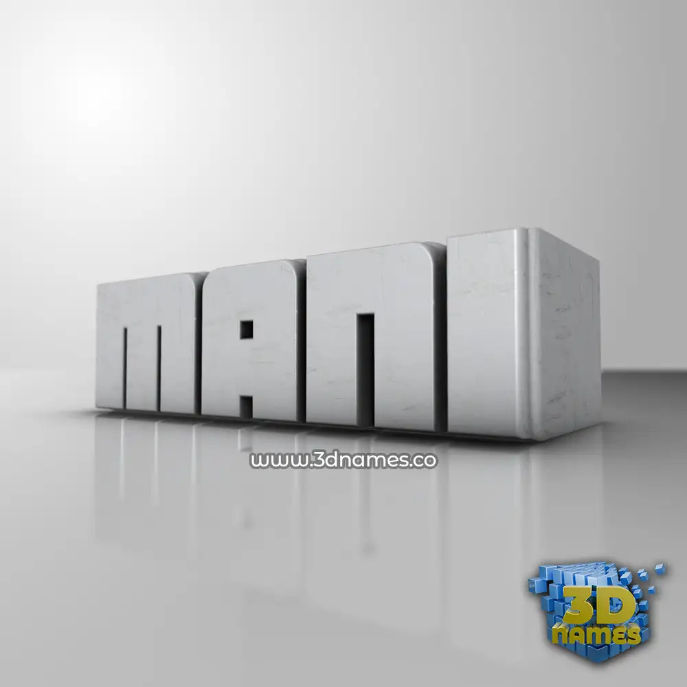 White Metro 3D Name Wallpaper for "mani" | Custom Wallpaper | 3D Names