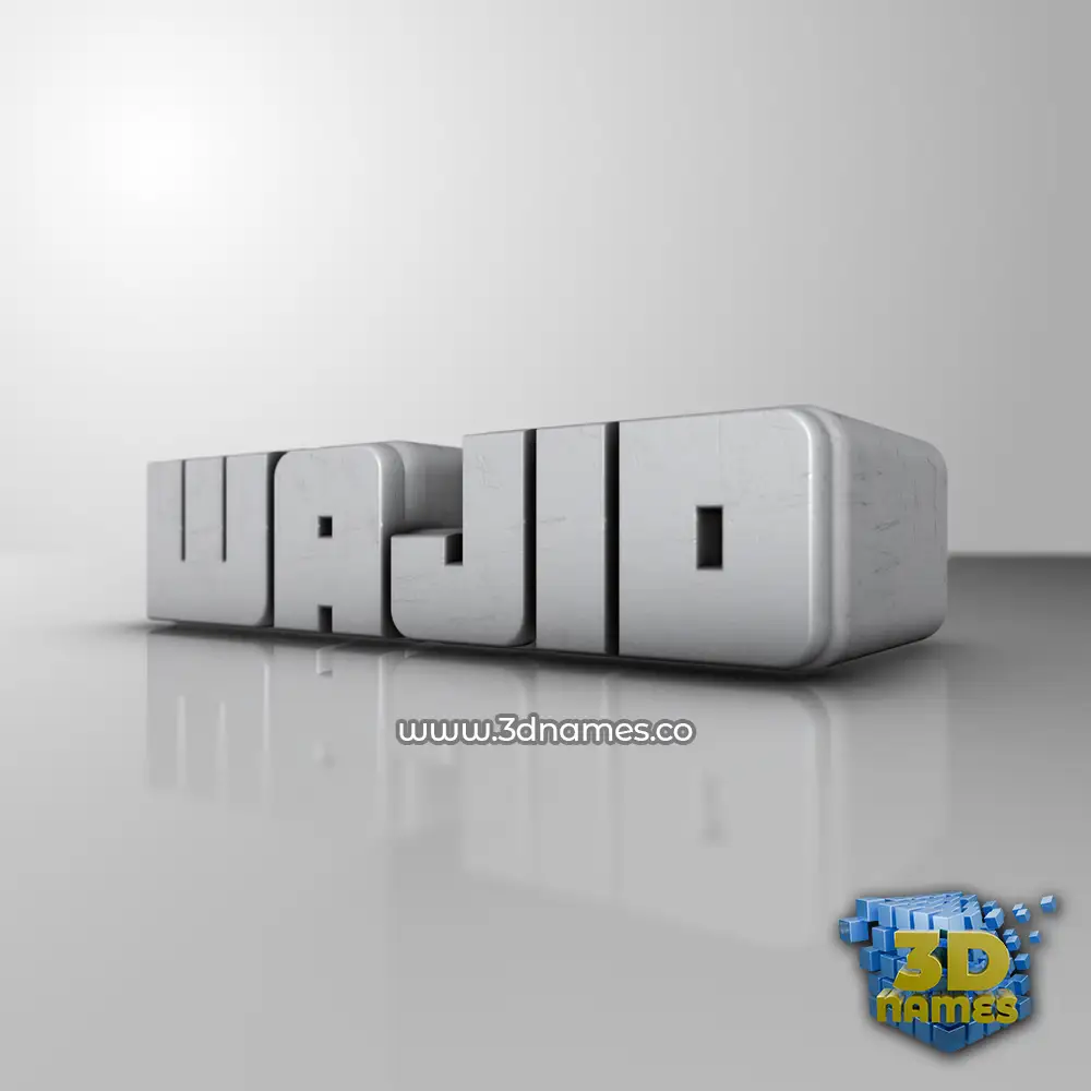Preview of White Metro 3D name for "Wajid"